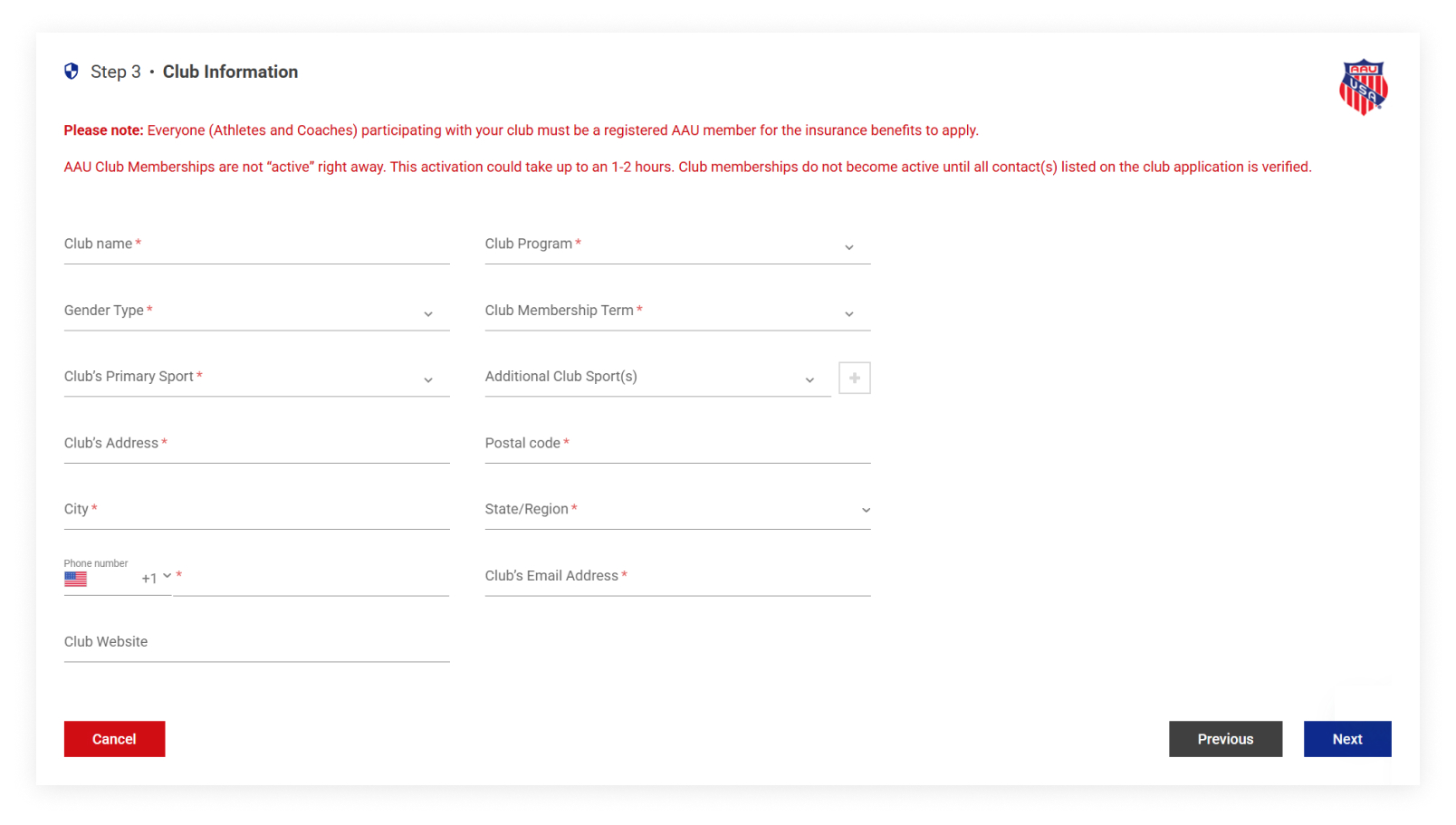 AAU Club Membership: Full Application Process – AAU